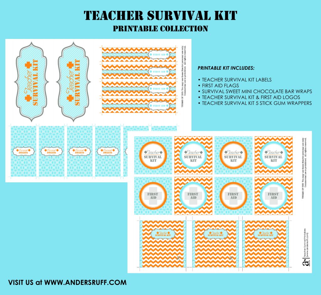Teacher Survival Kit Free Printable