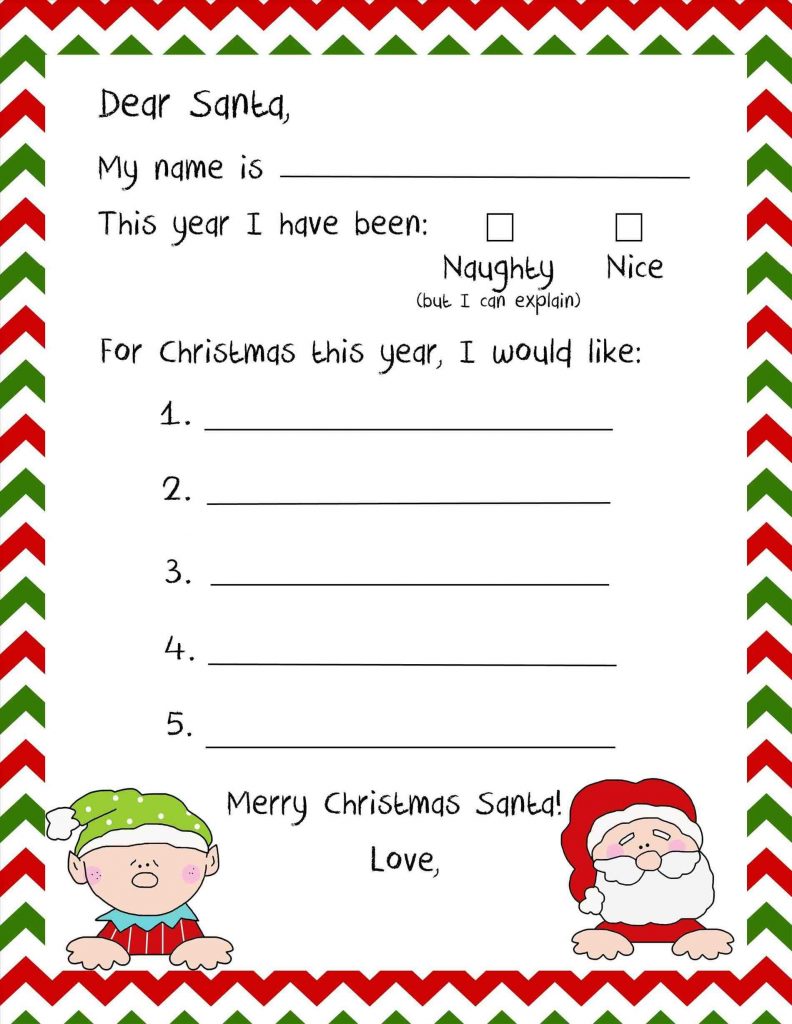 Stationary For Kids To Write Santa Free Stationery Templates Deco ...