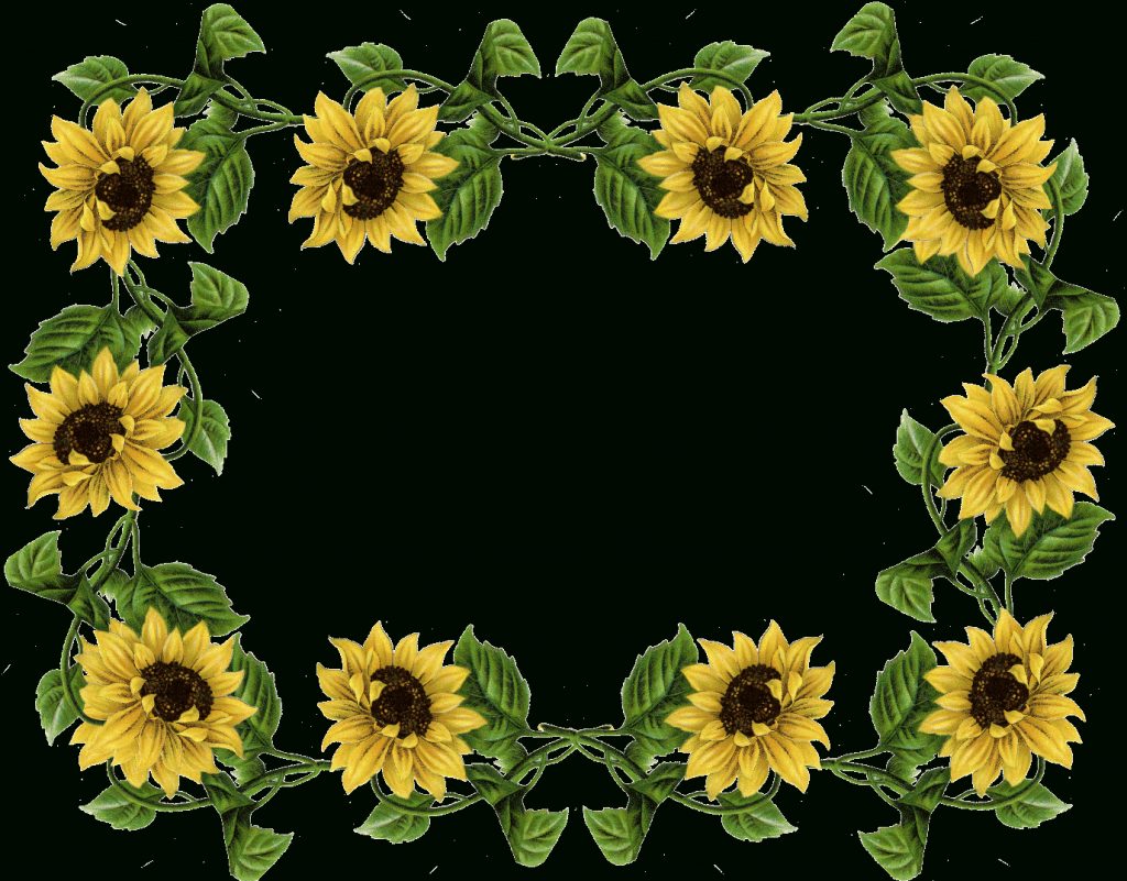 Sunflower Border Clip Art Free Clipart Collection - Free Printable ...