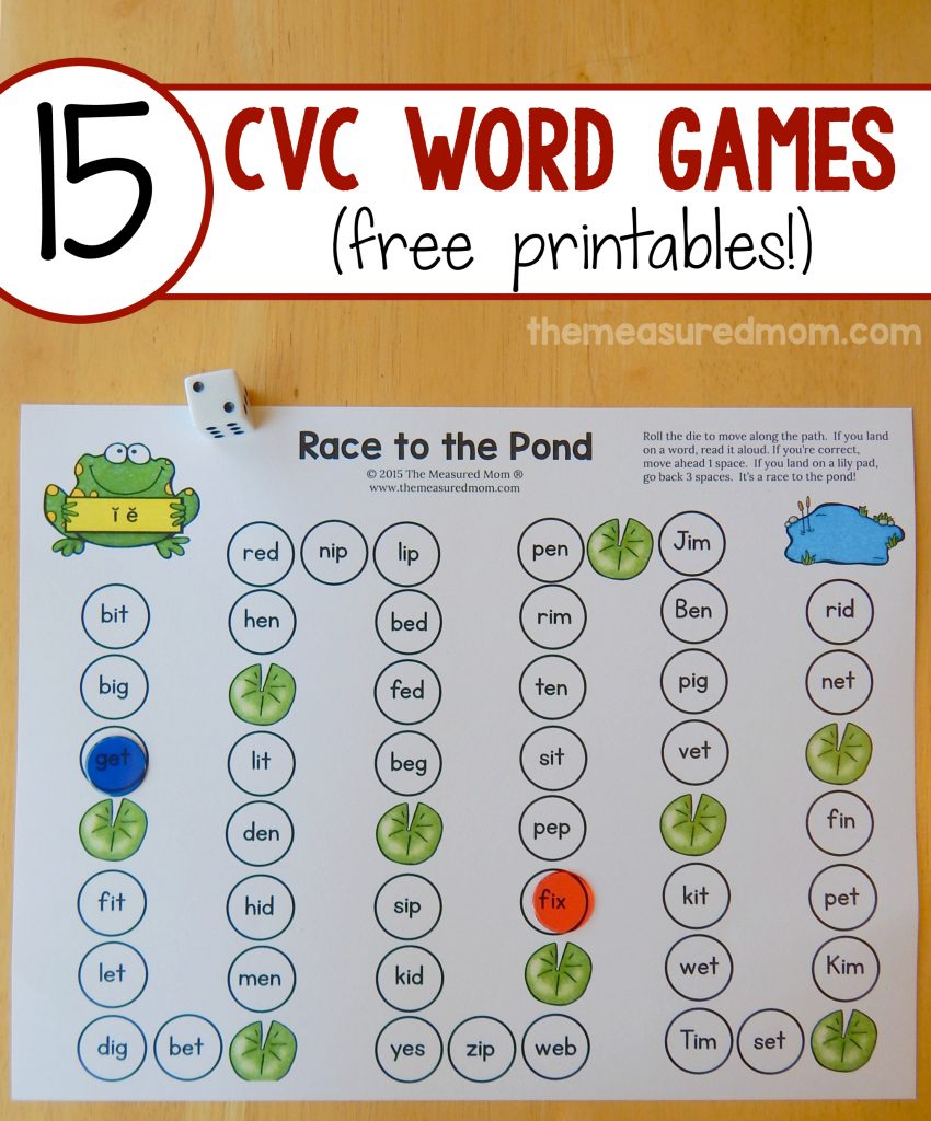 Teach Cvc Words With 15 Free Games | Saba's Homeschooling | Cvc - Free ...