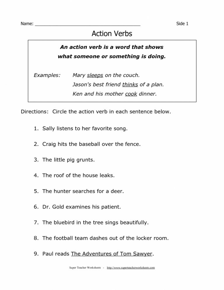 Third Grade Grammar Worksheets To Print | Worksheet News - Free ...
