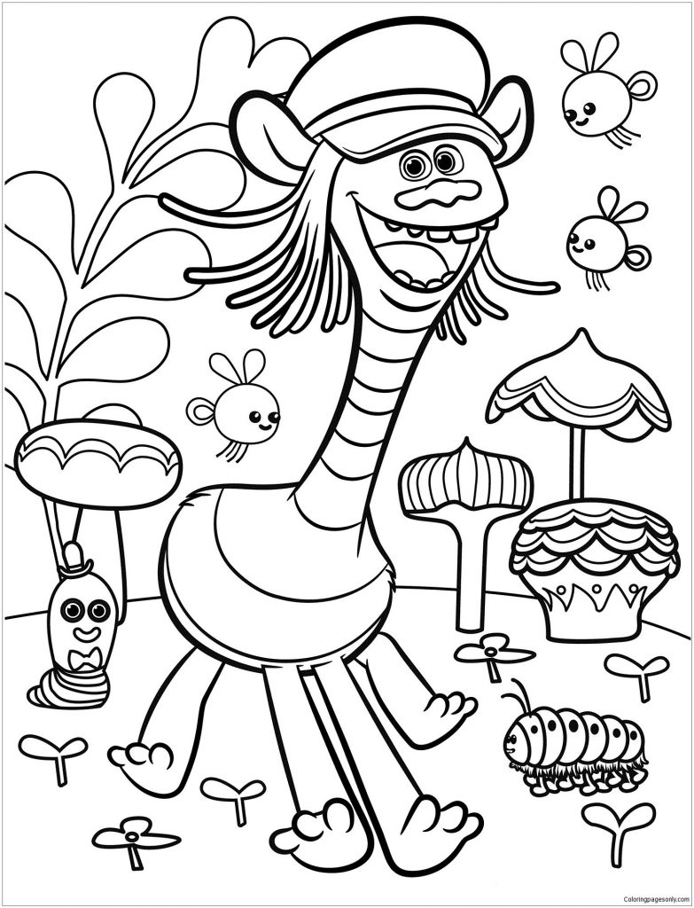 Free Printable Troll Coloring Pages