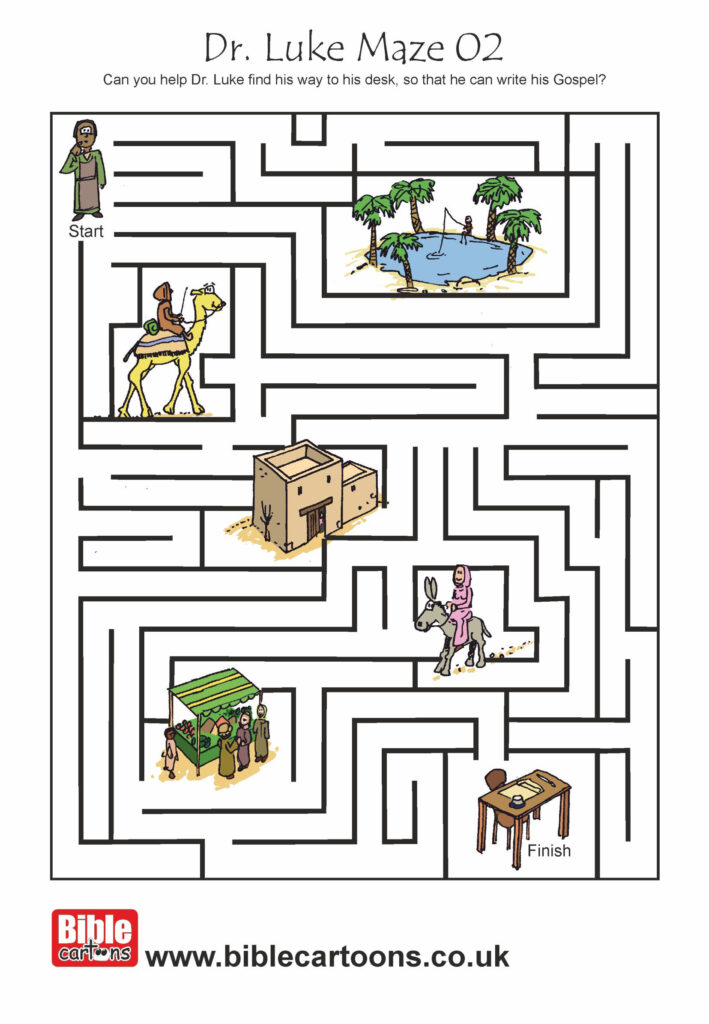 Activity Sheets Index | Bible Cartoons - Free Printable Bible Mazes
