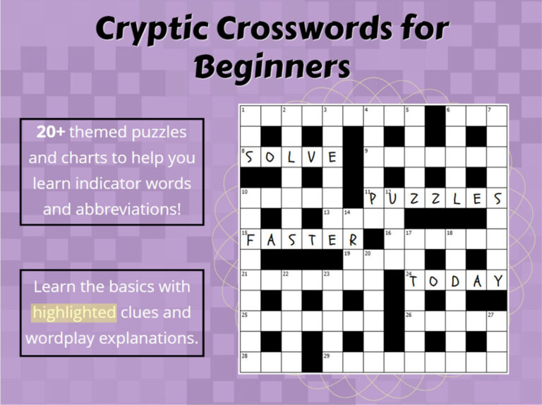 Free Printable Cryptic Crossword Puzzles