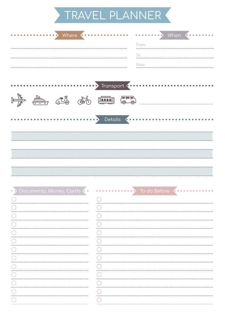 Cute Itinerary Free Google Docs Template - Gdoc.io - Free Printable ...