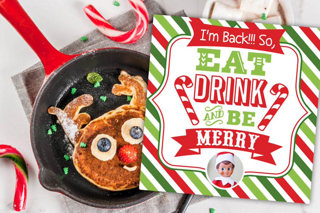 Elf On The Shelf Breakfast Arrival Sign: Free Printable - Elf On The ...
