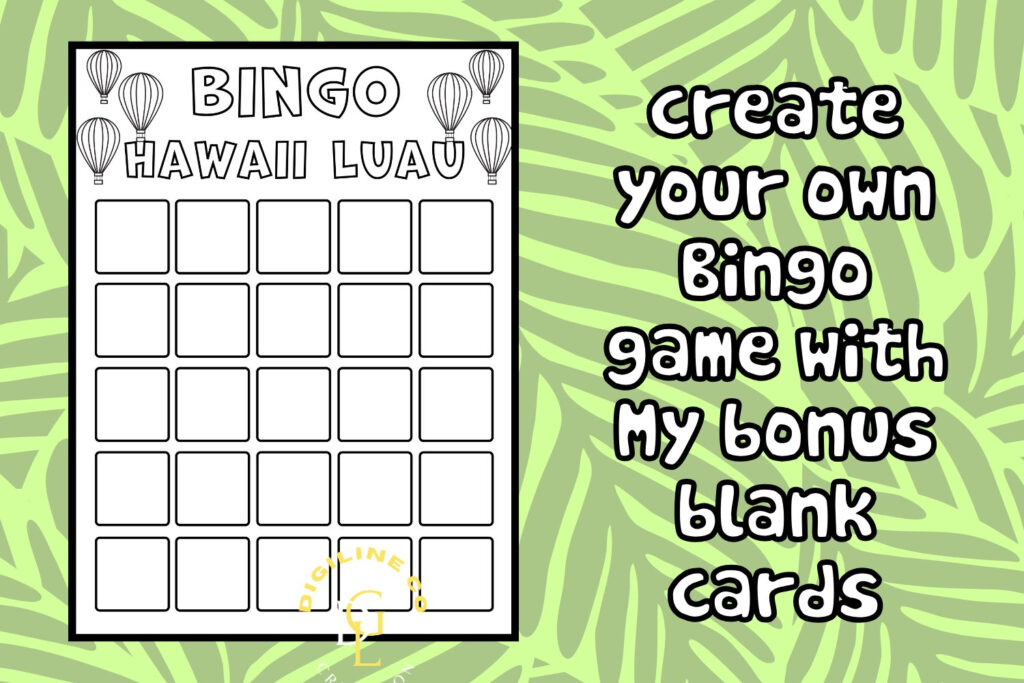 Hawaii Aloha Bingo Game Templates Printable Coloring Pages - Free ...