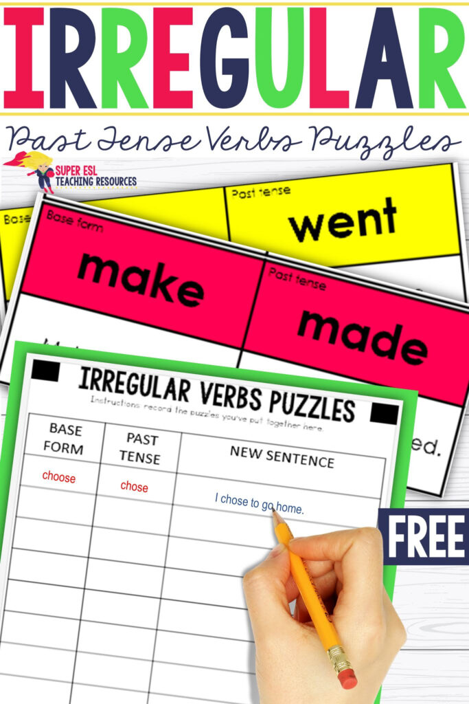 Free Printable Verb Games