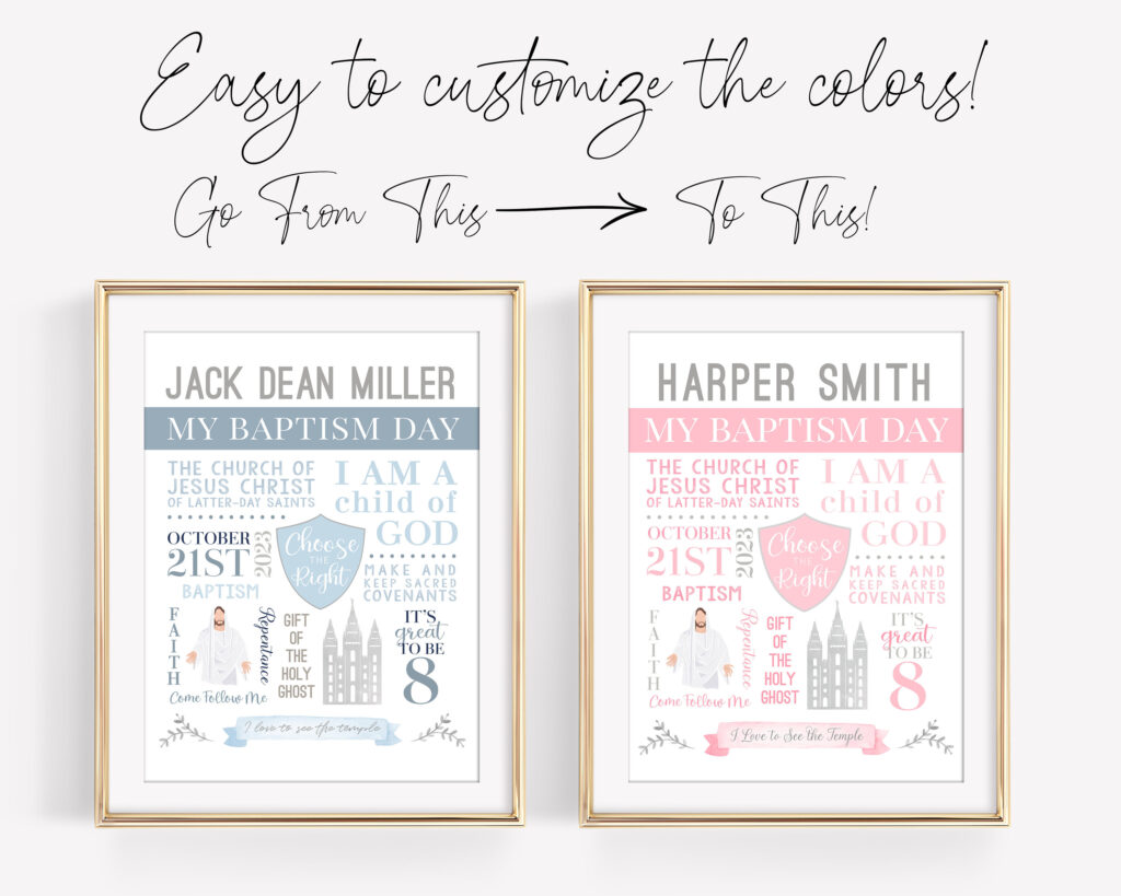 Lds Baptism Printable - Lds Baptism Gift - Boys Baptism Keepsake - Free ...
