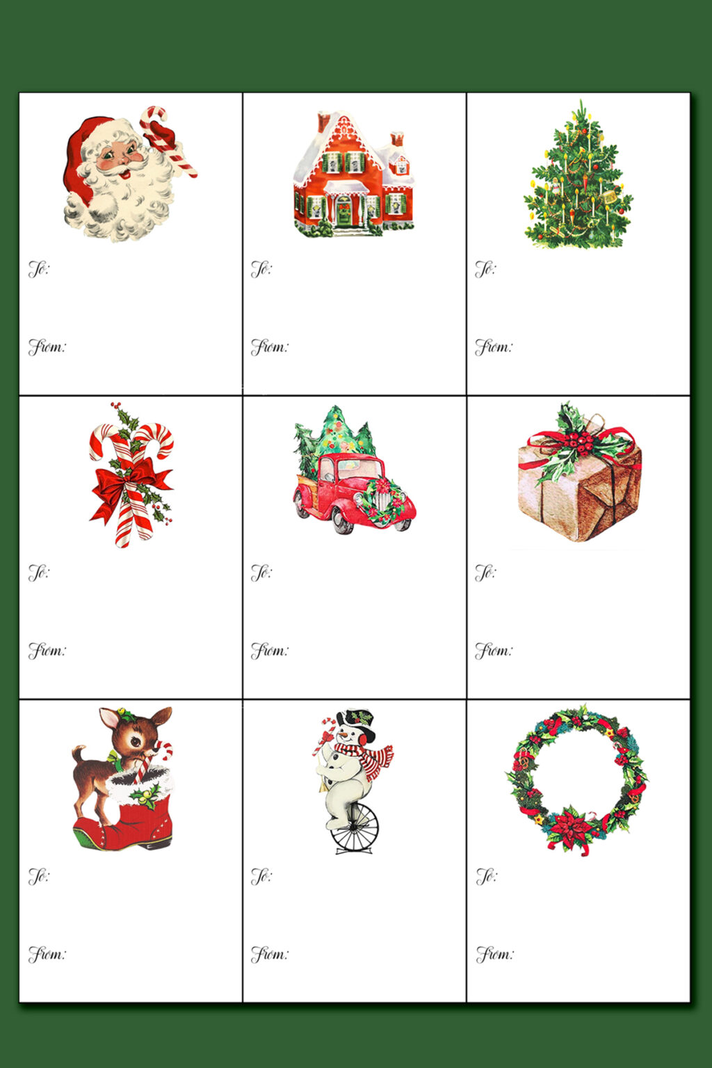 Free Printable Christmas Labels Word